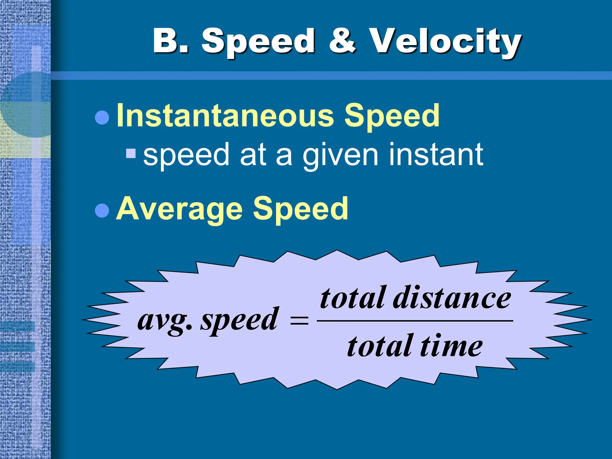 Describing motion, velocity, displacement | PPT