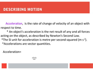 Describing motion 8
