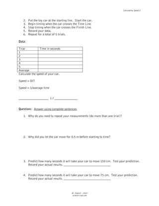 Describing motion speed | PDF
