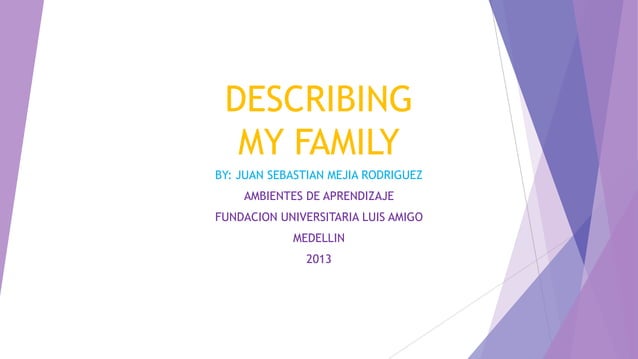 Describing my family | PPT