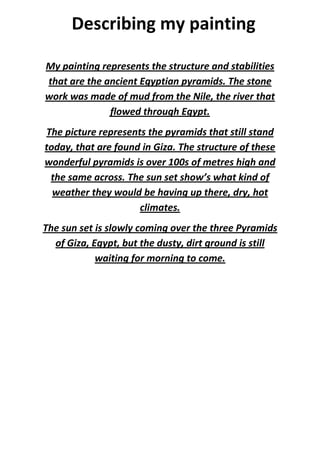 Describing my painting | DOCX