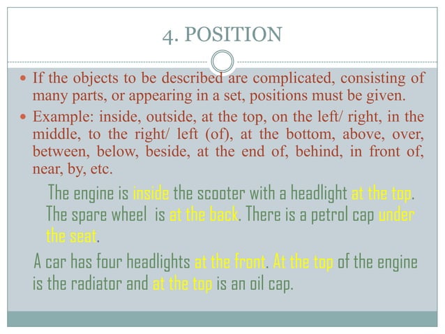Describing Technical Object | PPTX | Physics | Science