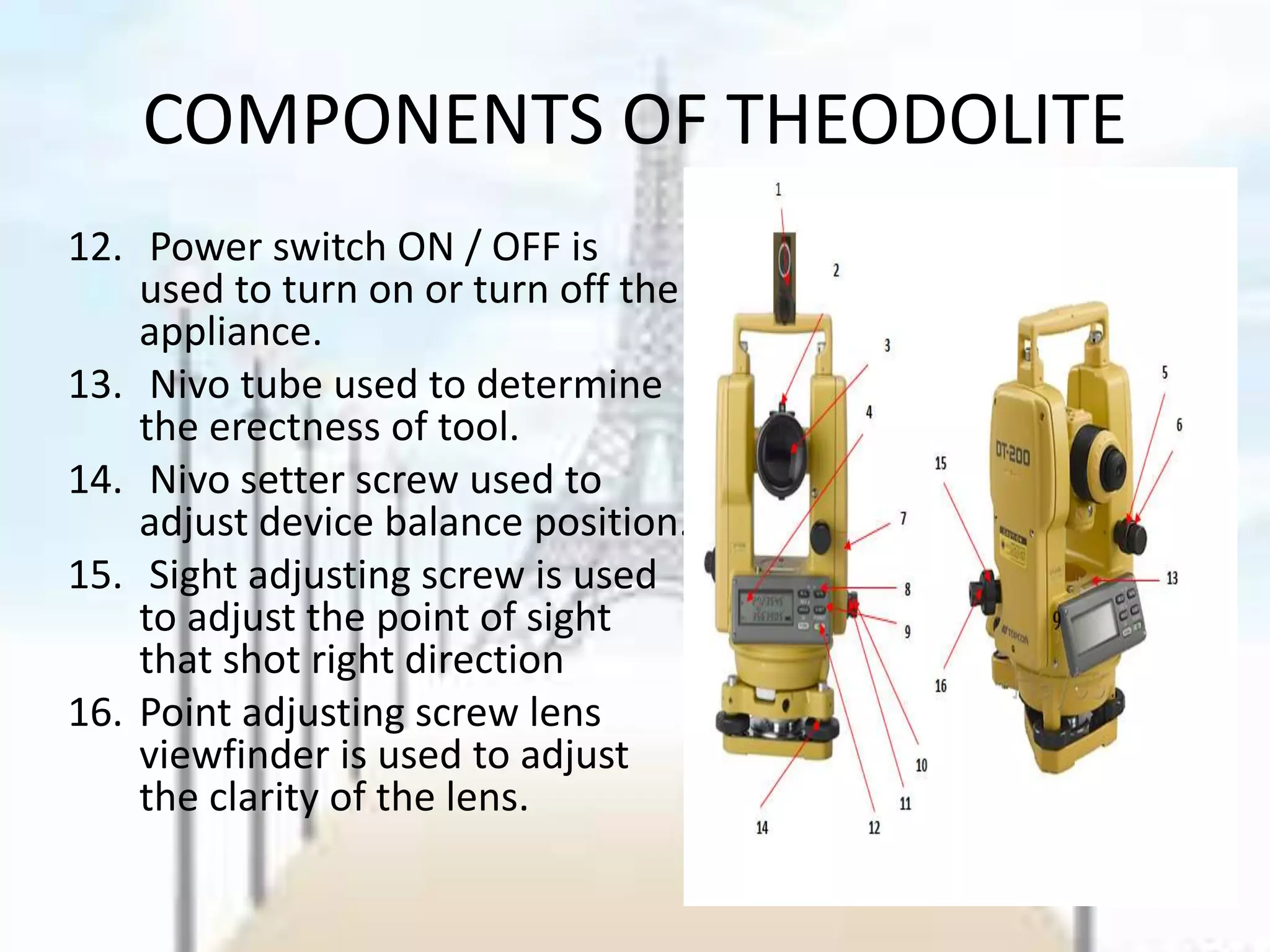Describing object theodolite | PPTX | Antiquing and Antiques | Hobbies & Interests