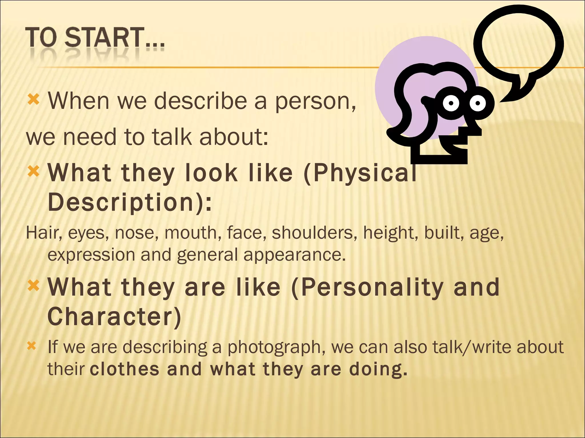 Describing People | PPT