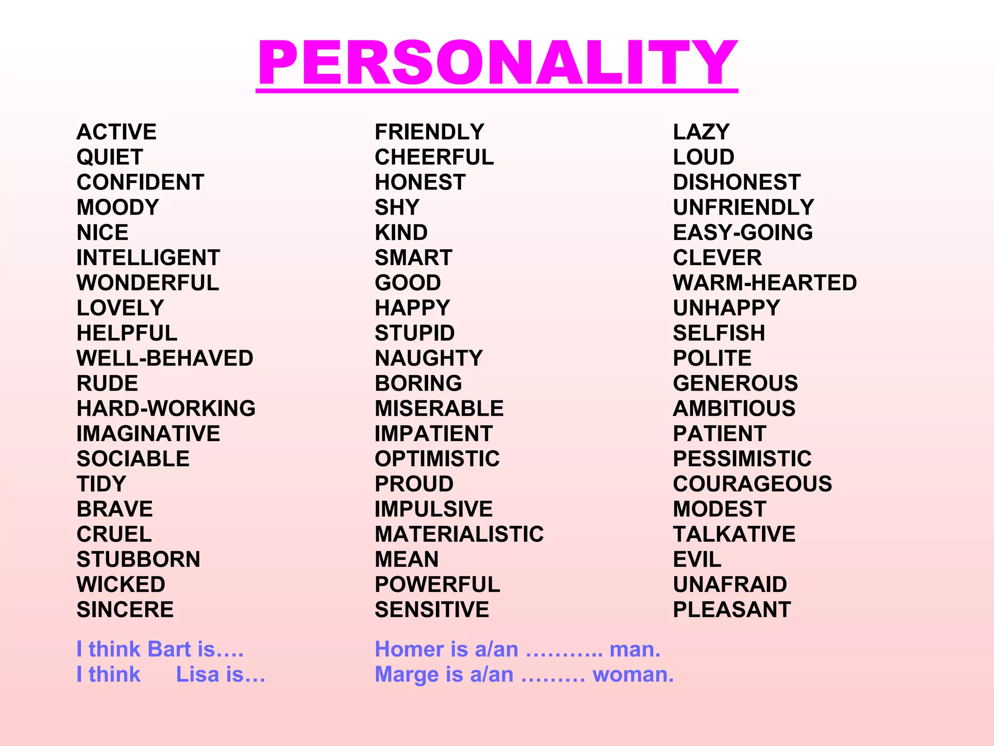 Describing People | PPT