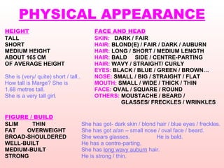 Describing People | PPT