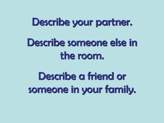 Describing people | PPTX