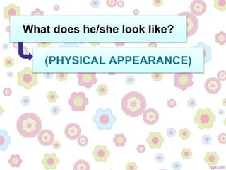 DESCRIBING PEOPLE | PPTX