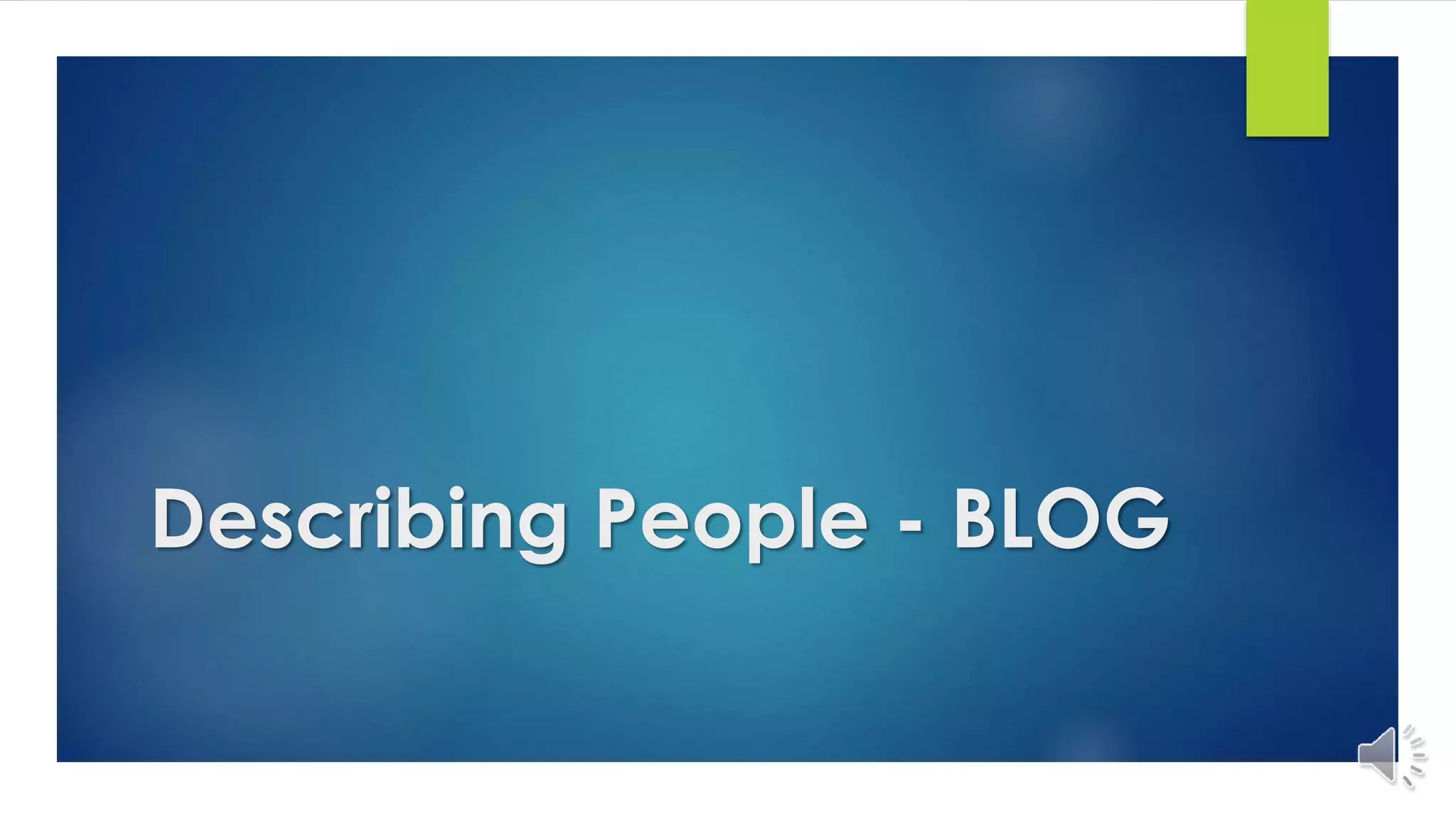 Describing People | PPSX