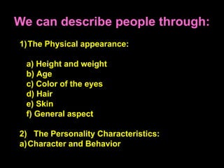 describing people for higher education.ppt