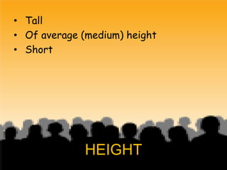 DESCRIBING PEOPLE 1 | PPTX | Beauty | Style & Fashion