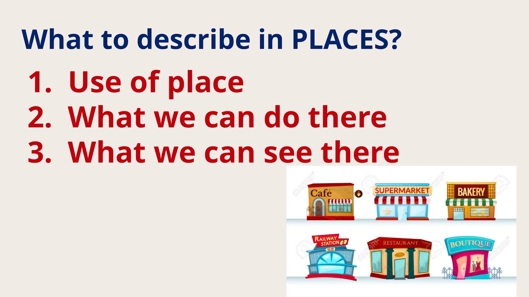 DESCRIBING PEOPLE AND PLACES.pptx jiohwduhawhagduhwd | PPT