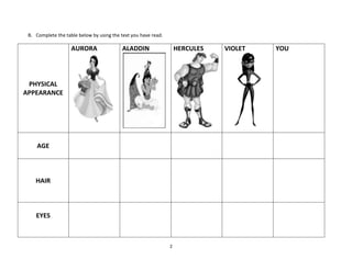 Describing people disney | DOCX