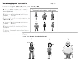 Describing people esl activities | ODP