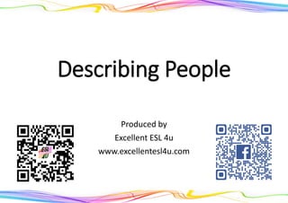 Describing people flashcards | PDF