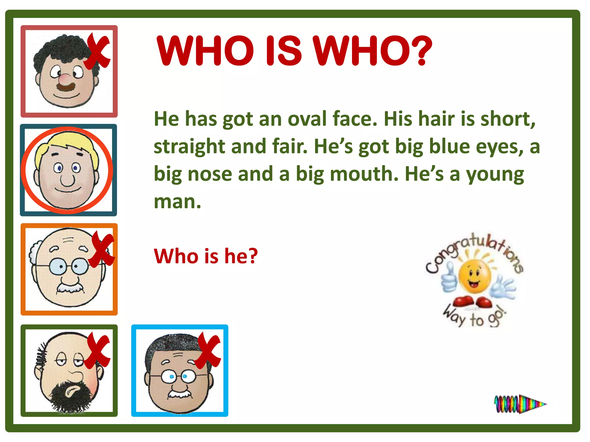 Describing people game men | PPT