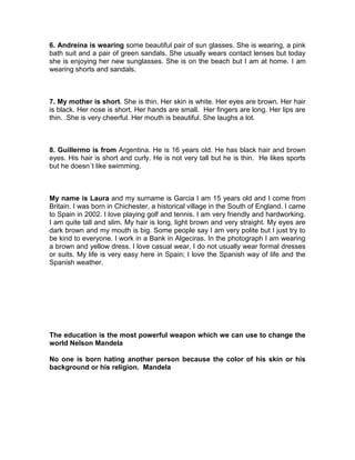 Describing people personality and appearance up | PDF