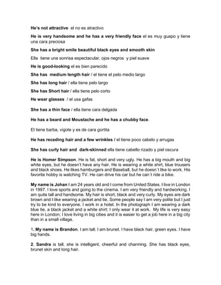 Describing people personality and appearance up | PDF