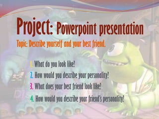 Describing people project | PPTX