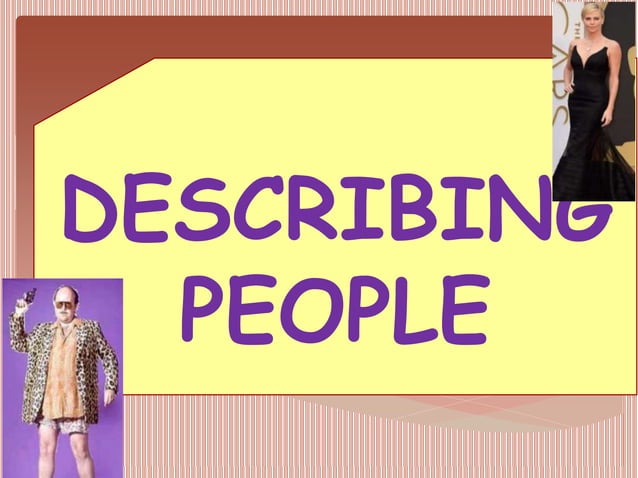 Describing people - adjectives | PPT
