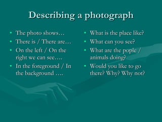 Describing photographs (2) | PPT