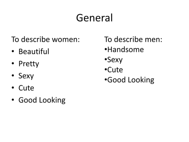 Describing physical appearance | PPTX