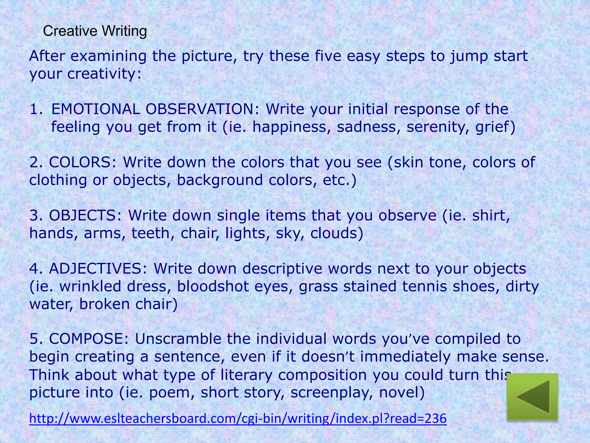 Describing Pictures | PPTX