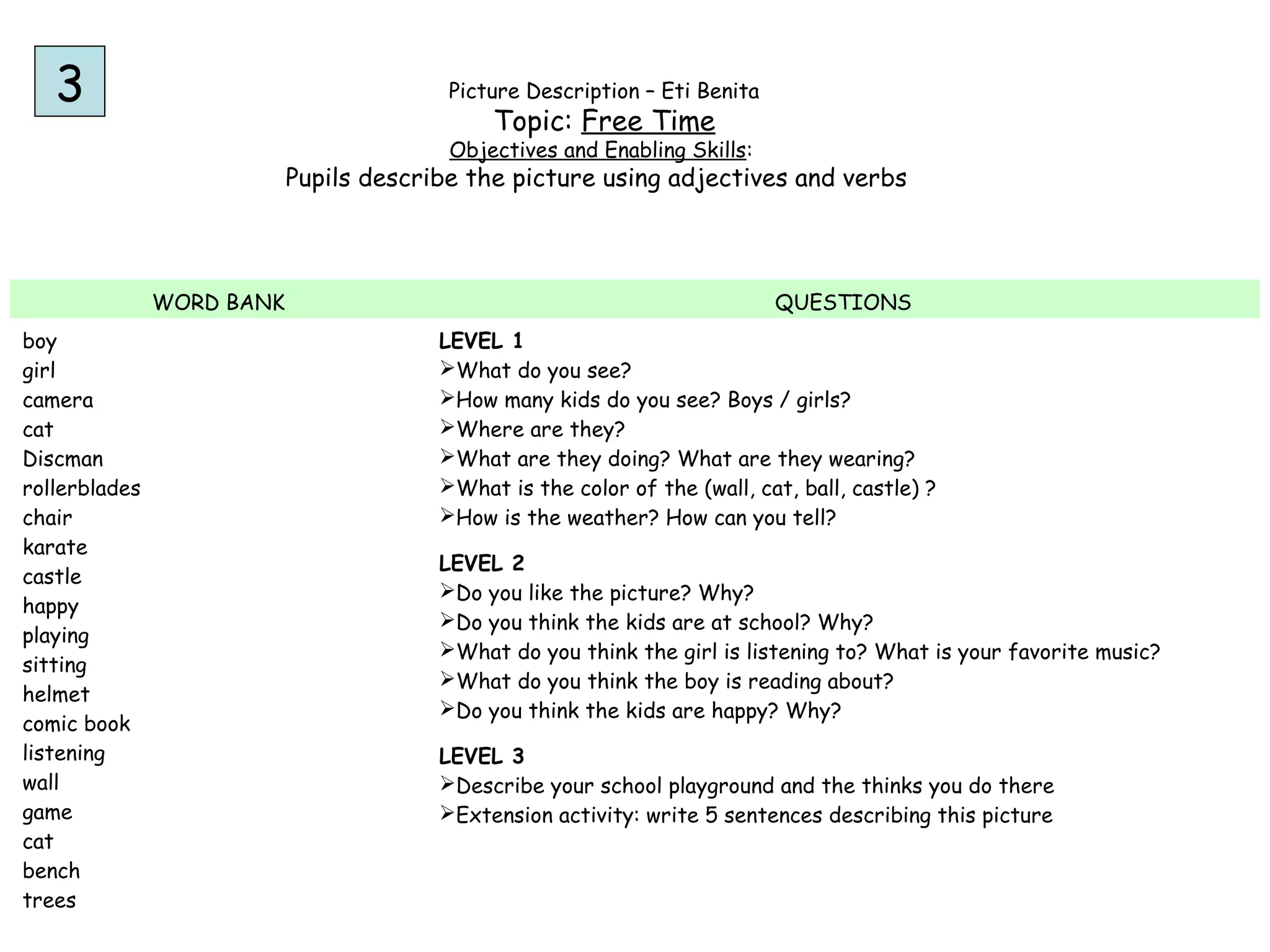 Describing pictures | PPT