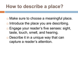Describing place | PPT