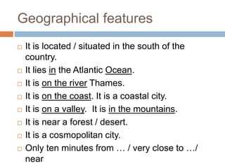 Describing places | PPTX