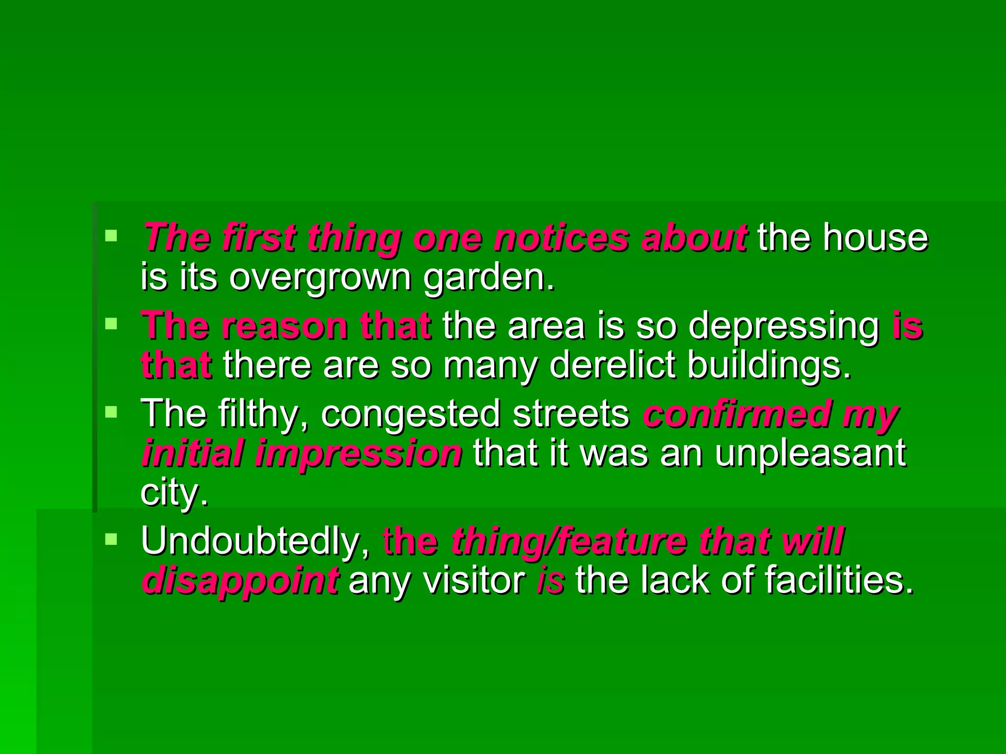 Describing Places And Buildings | PPT