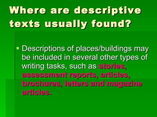 Describing Places And Buildings | PPT