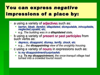 Describing Places And Buildings | PPT