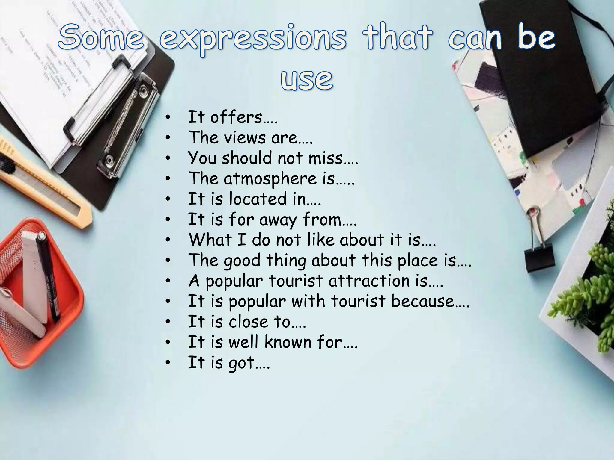 Describing place (speaking) | PPTX