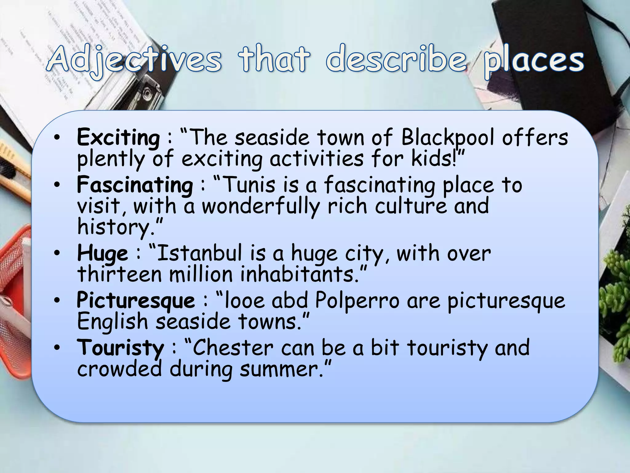 Describing place (speaking) | PPTX