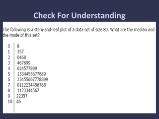 Describing quantitative data with numbers | PPT