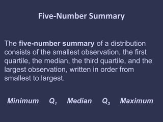 Describing quantitative data with numbers | PPT