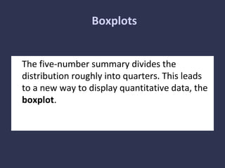 Describing quantitative data with numbers | PPT