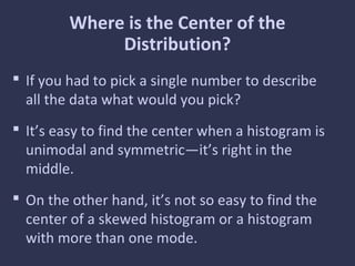 Describing quantitative data with numbers | PPT