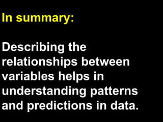 Understanding and Describing Relationships Between Variables in Data ...