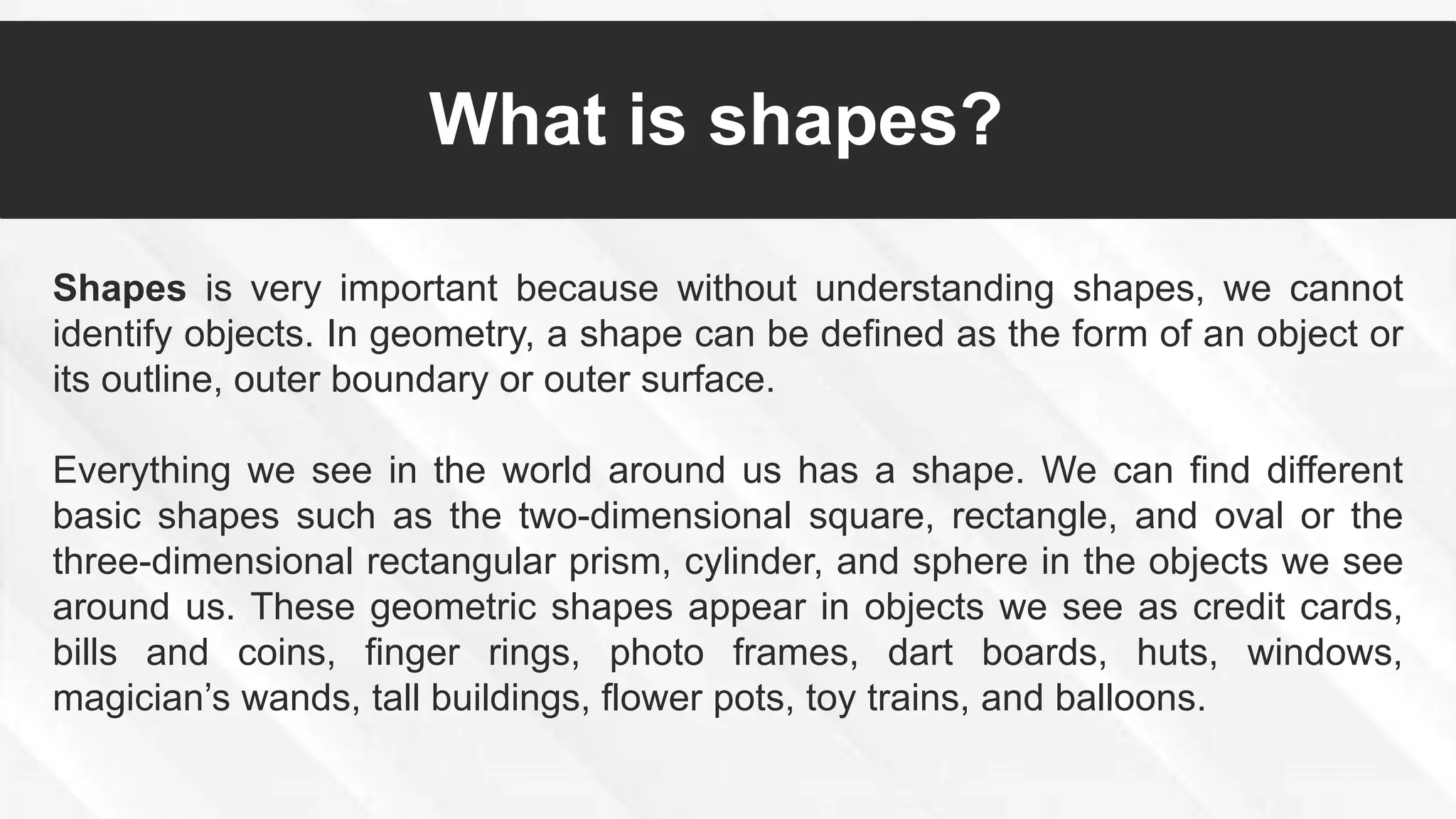 Describing Shapes - English for Civil Engineering | PPTX