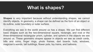 Describing Shapes - English for Civil Engineering | PPTX