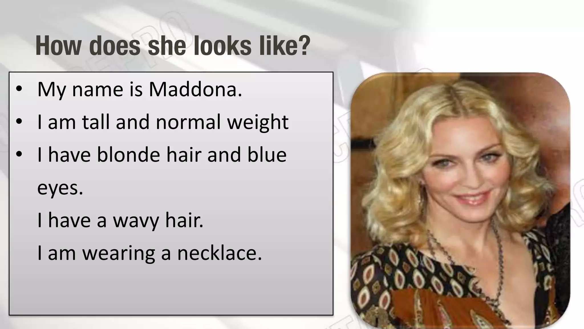 Describing someone physical appearance examples | PPTX