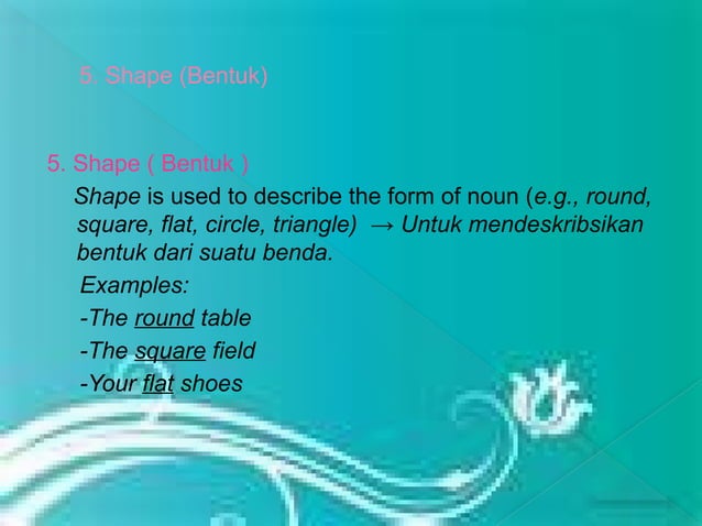 describing something are you things .pptx