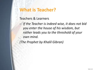 Describing teachers | PPT