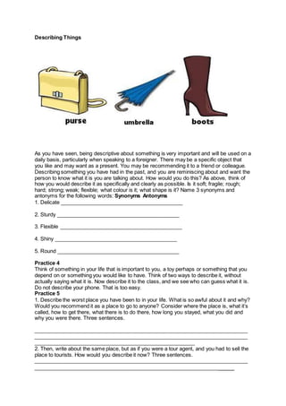 Describing things | PDF