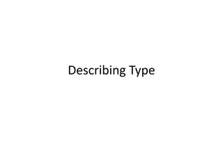 Describing type | PPT