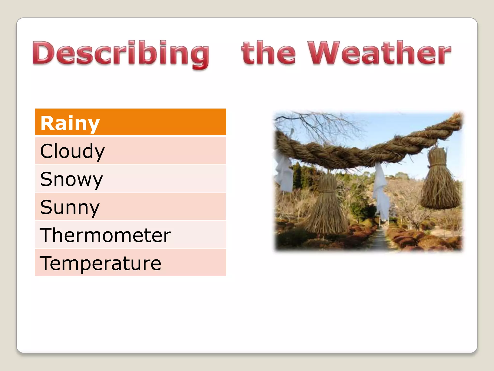 Describing Weather | PPTX
