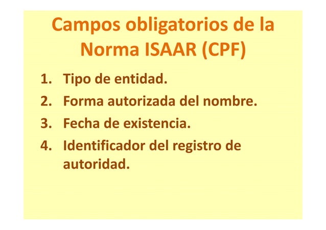 Descripción archivística normalizada y normas ISAD(G) e ISAAR(CPF) | PDF