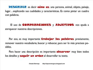 Descripción de objetos | PPTX